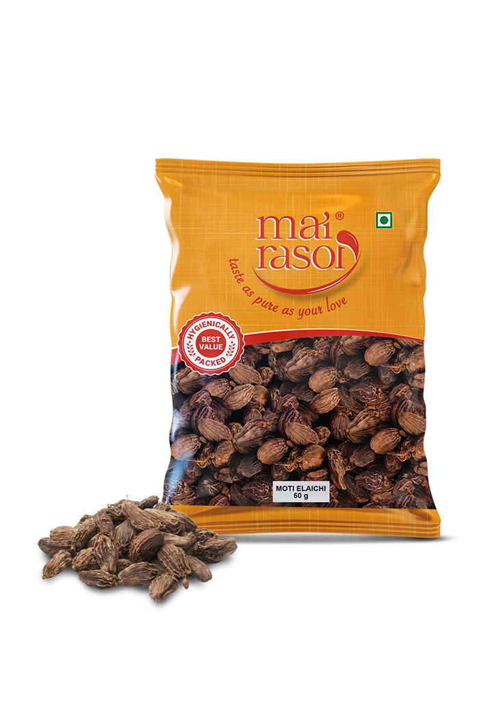 Cardamom/moti Elaichi Black 50 gm - Mai Choice