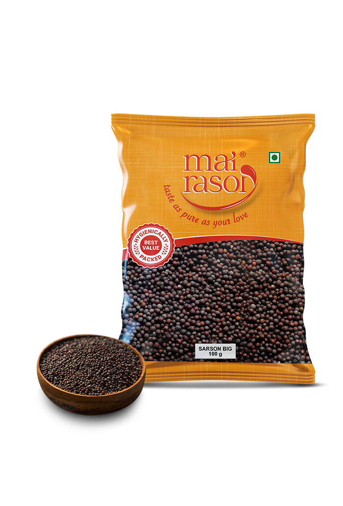 Mustard/sarson/rai Black Big 100 gm - Mai Choice
